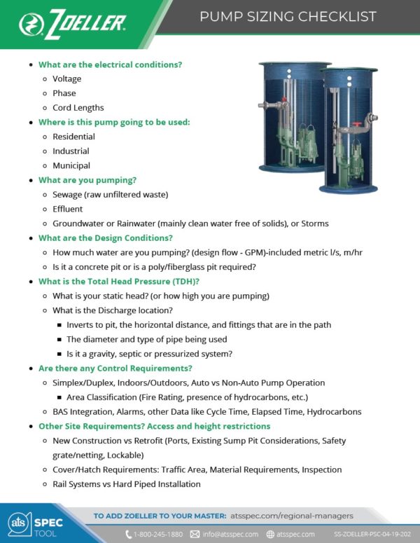 What Do You Need to Size a Sump Pump? - ATS SpecTool