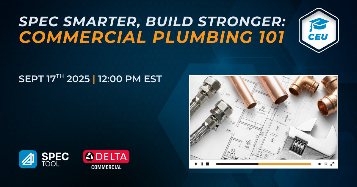 Spec Smarter, Build Stronger: Plumbing 101 with Delta Commercial - ATS ...